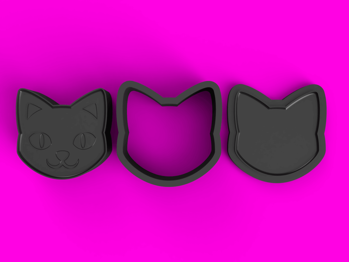Cat Face Bath Bomb Mold STL Download