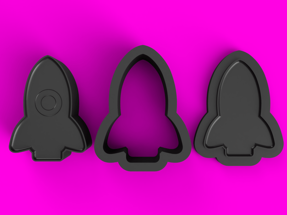 Flat Rocket Bath Bomb Mold STL Download