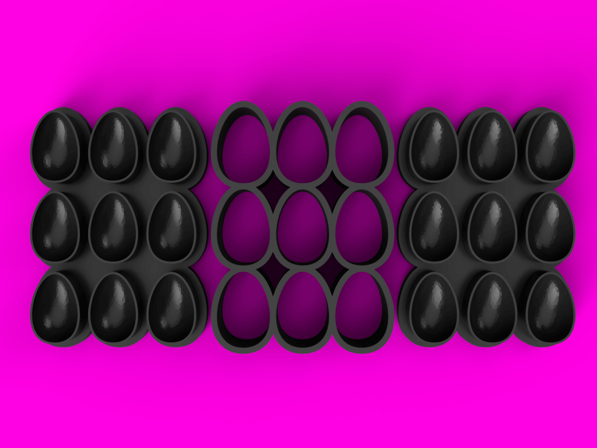 Mini Multi-Egg Bath Bomb Mold STL Download