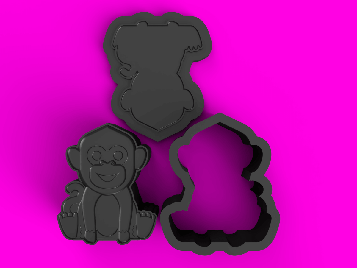 Baby Monkey Bath Bomb Mold STL Download