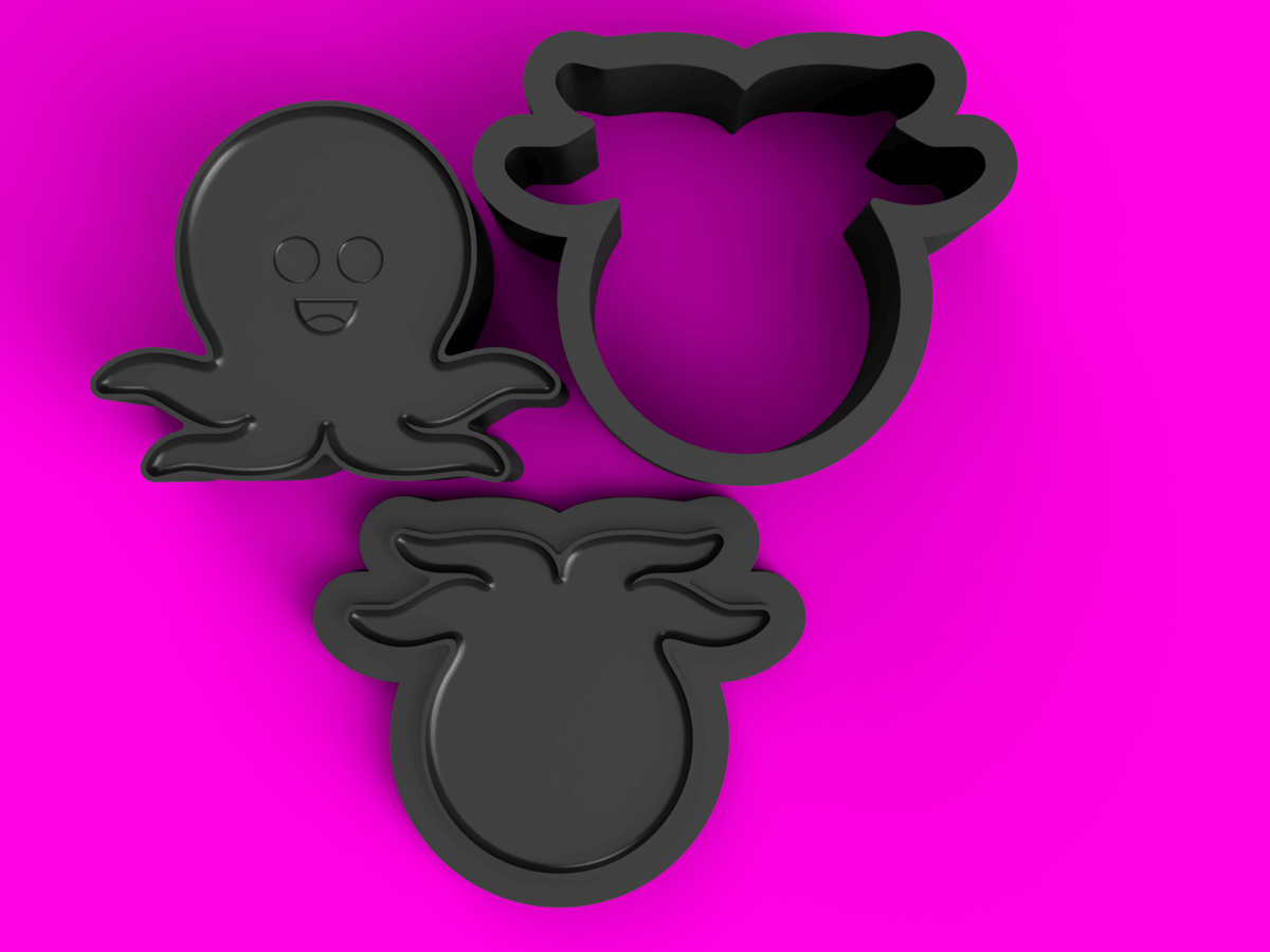 Baby Octopus Bath Bomb Mold STL Download