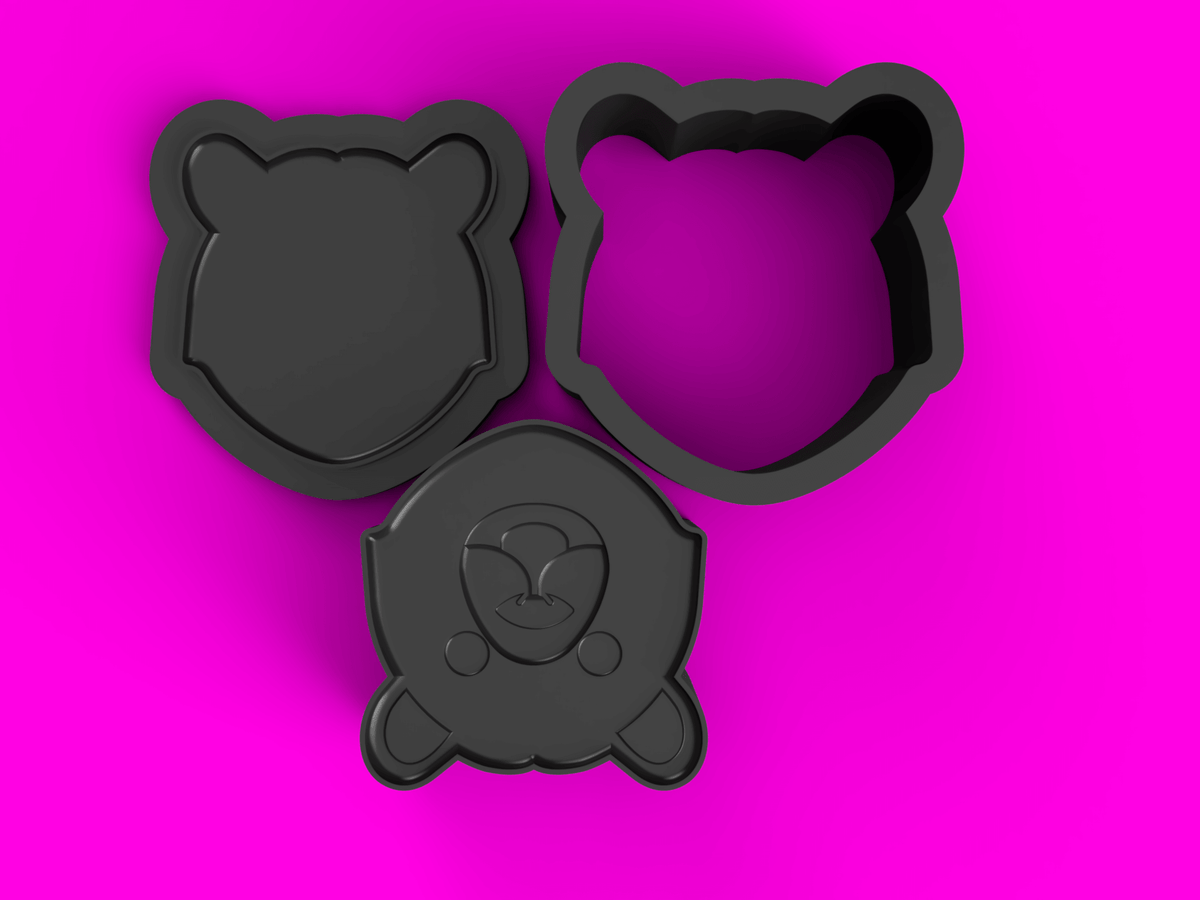 Bear Face Bath Bomb Mold STL Download