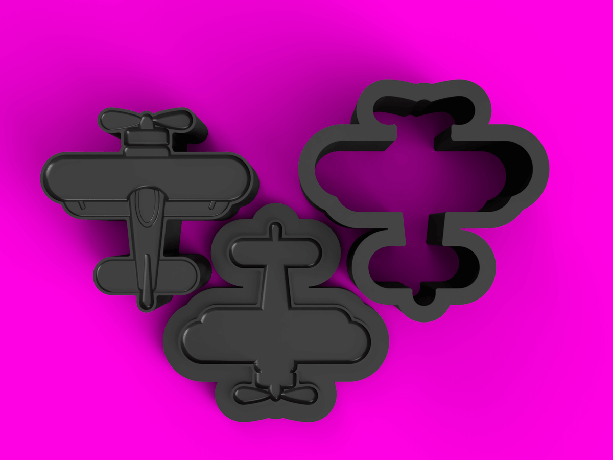 Biplane Bath Bomb Mold STL Download