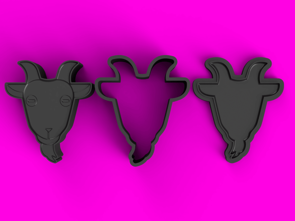 Goat Face Bath Bomb Mold STL Download