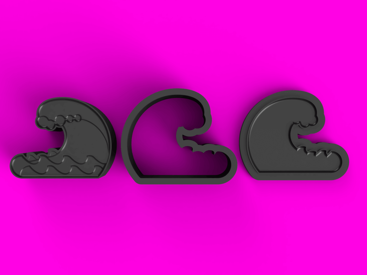 Ocean Wave Bath Bomb Mold STL Download